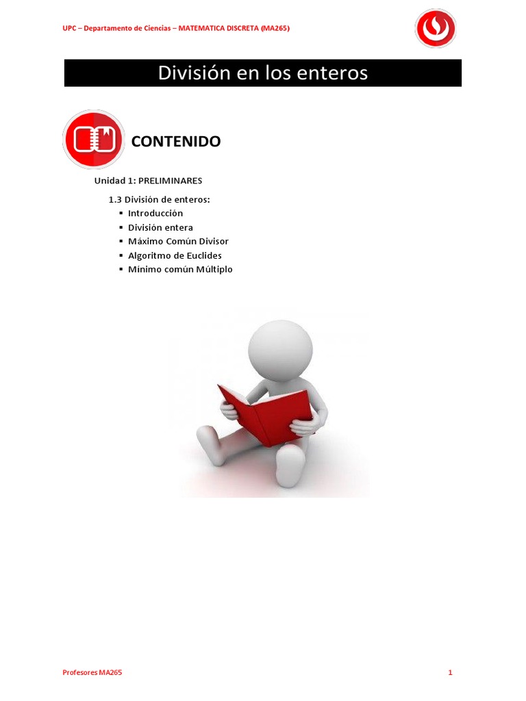 Division en Los Enteros | PDF | División (Matemáticas) | Matemáticas ...