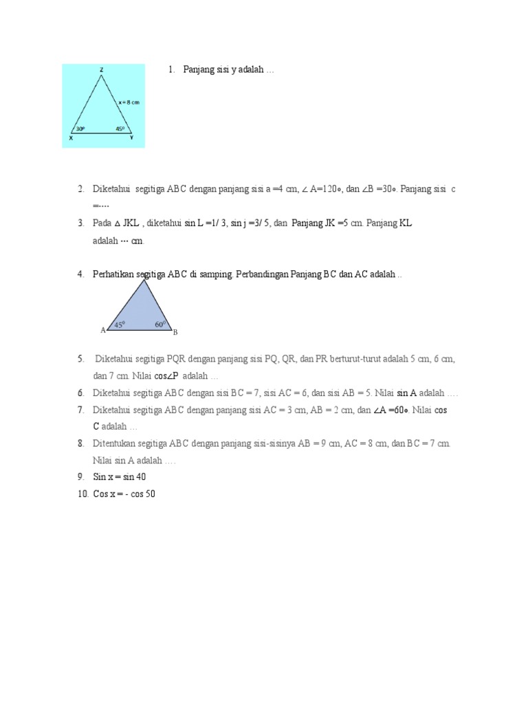 Aturan Sin Cos | PDF
