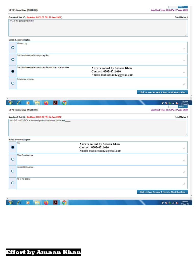 BIF401 Midterm MCQs Solved 2020 | PDF BIF401 Midterm MCQs Solved 2020 | PDF