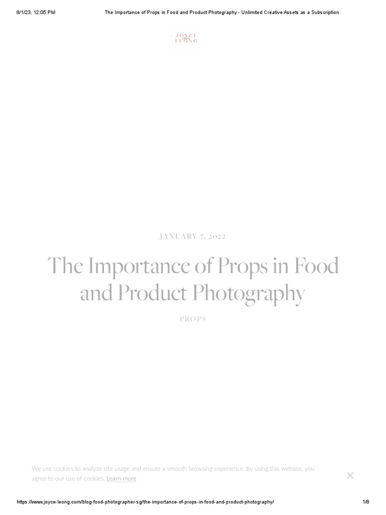 Importance of Props in Food Photography | PDF | Composition (Visual Arts)