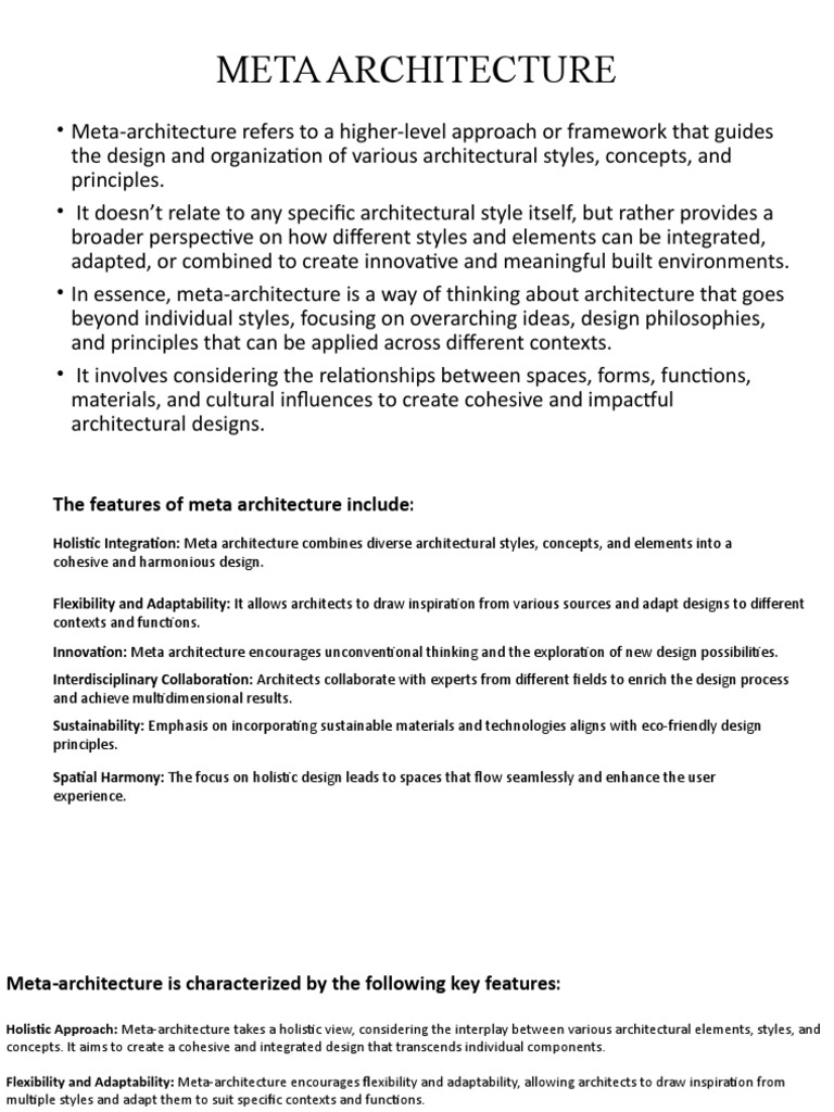 Meta Architecture | PDF | Sustainable Design | Sustainability
