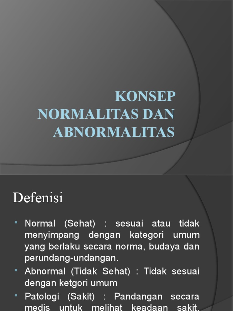 Konsep Normal Dan Abnormal | PDF | Pengembangan Diri