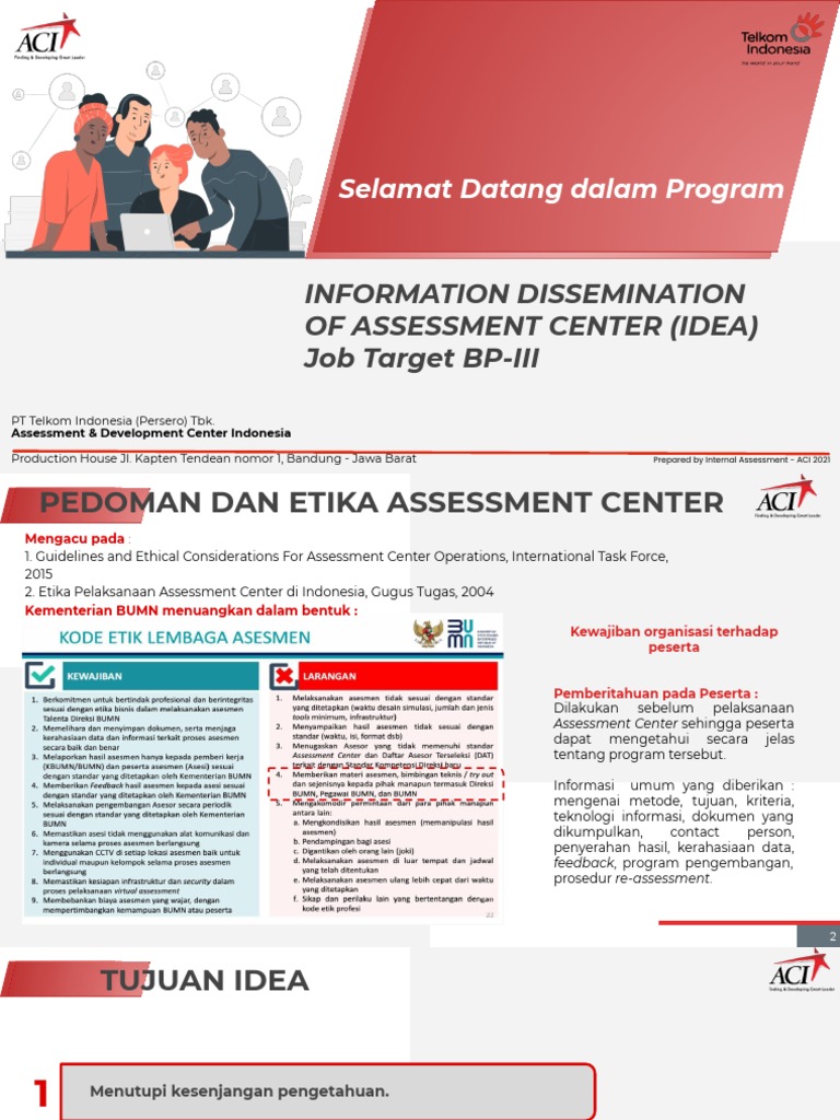 Information Dissemination of Assessment Center Guideline | PDF