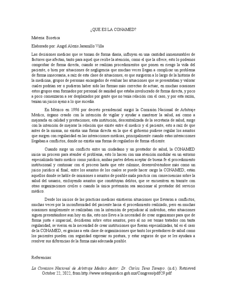 Que Es La Conamed | PDF
