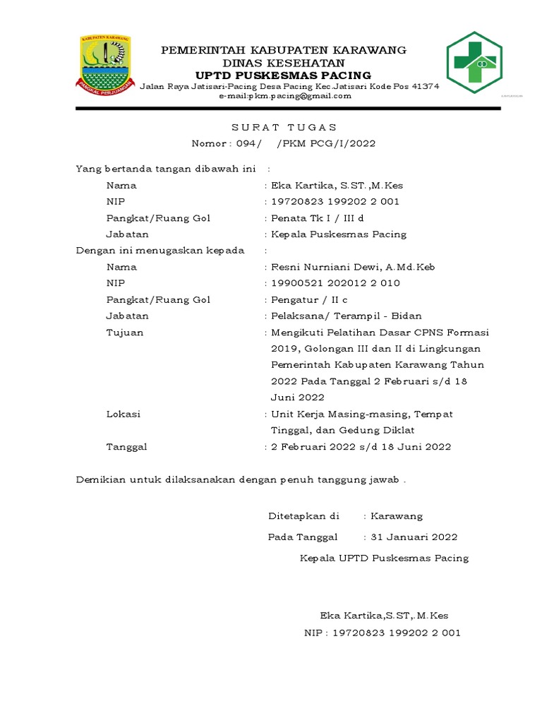 Surat Tugas Terbaru Fix | PDF