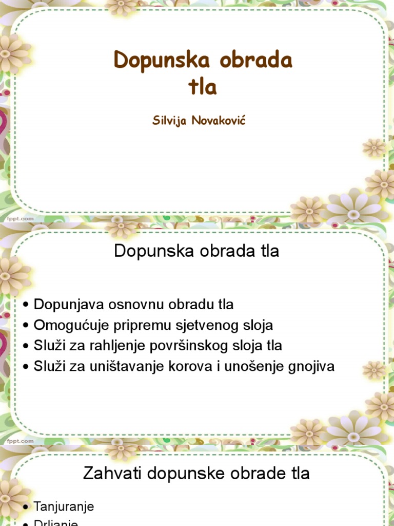 Dopunska Obrada Tla | PDF