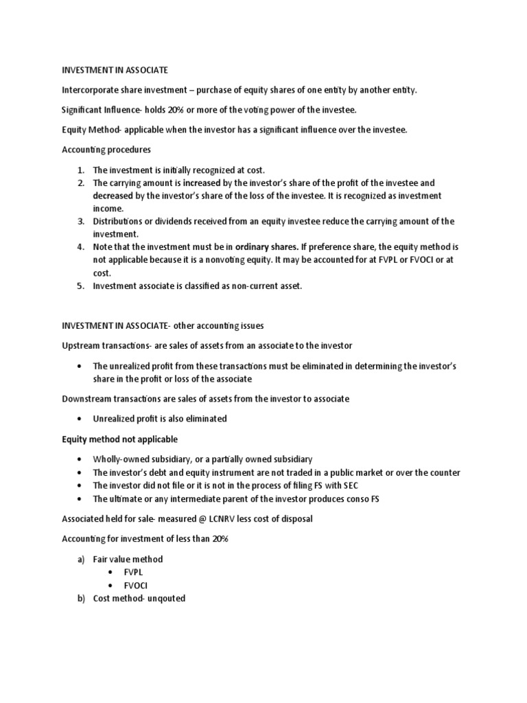 Investment in Associate | PDF