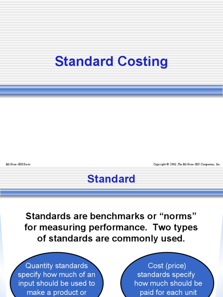 Standard Costing | Download Free PDF | Cost | Cost Accounting