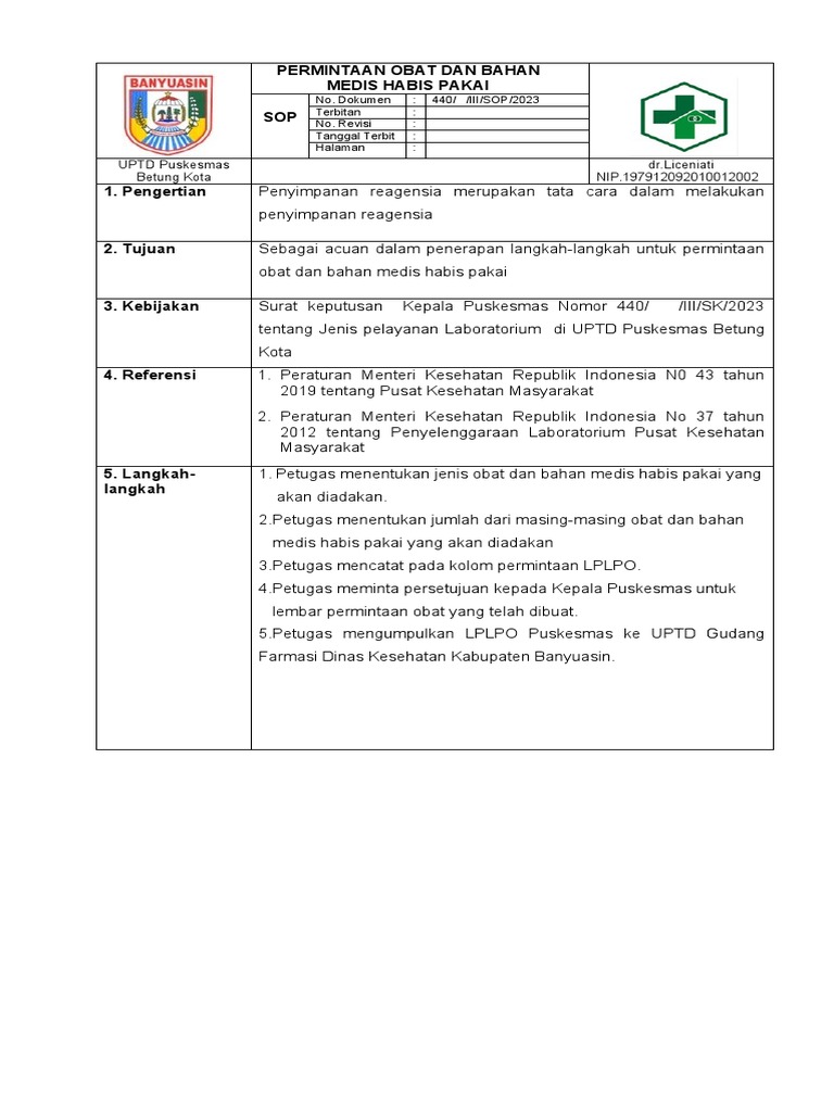 3.9.1 Ep 2C Permintaan Obat Dan Bahan | PDF