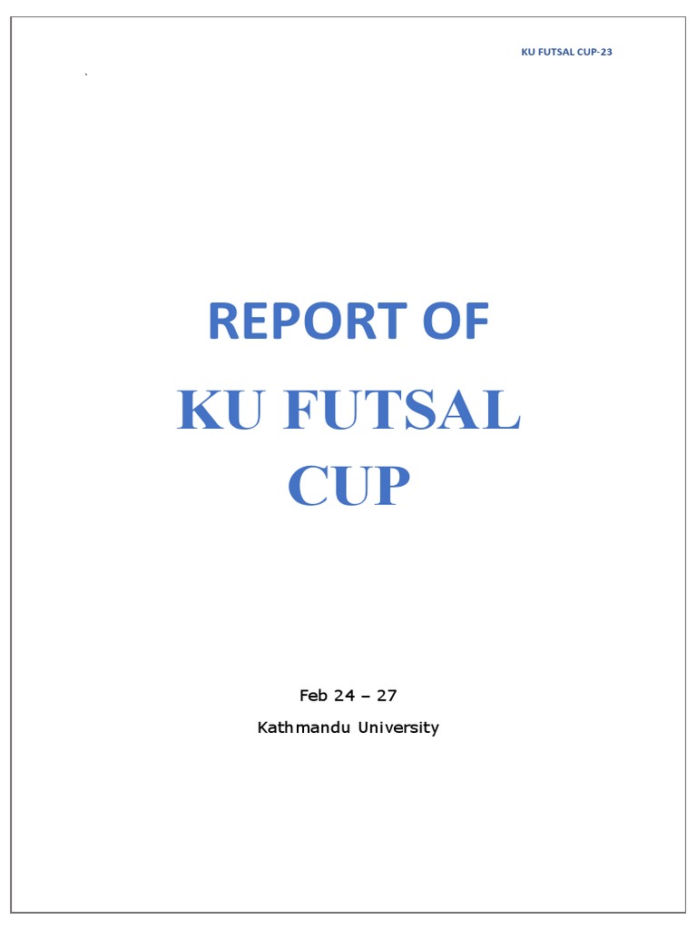 Report of Ku Futsal Cup | PDF