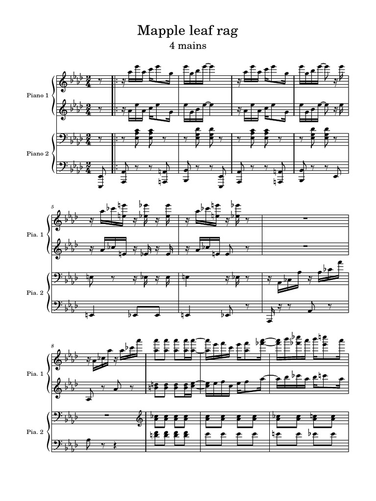Mapple Leaf Rag | PDF | Ragtime