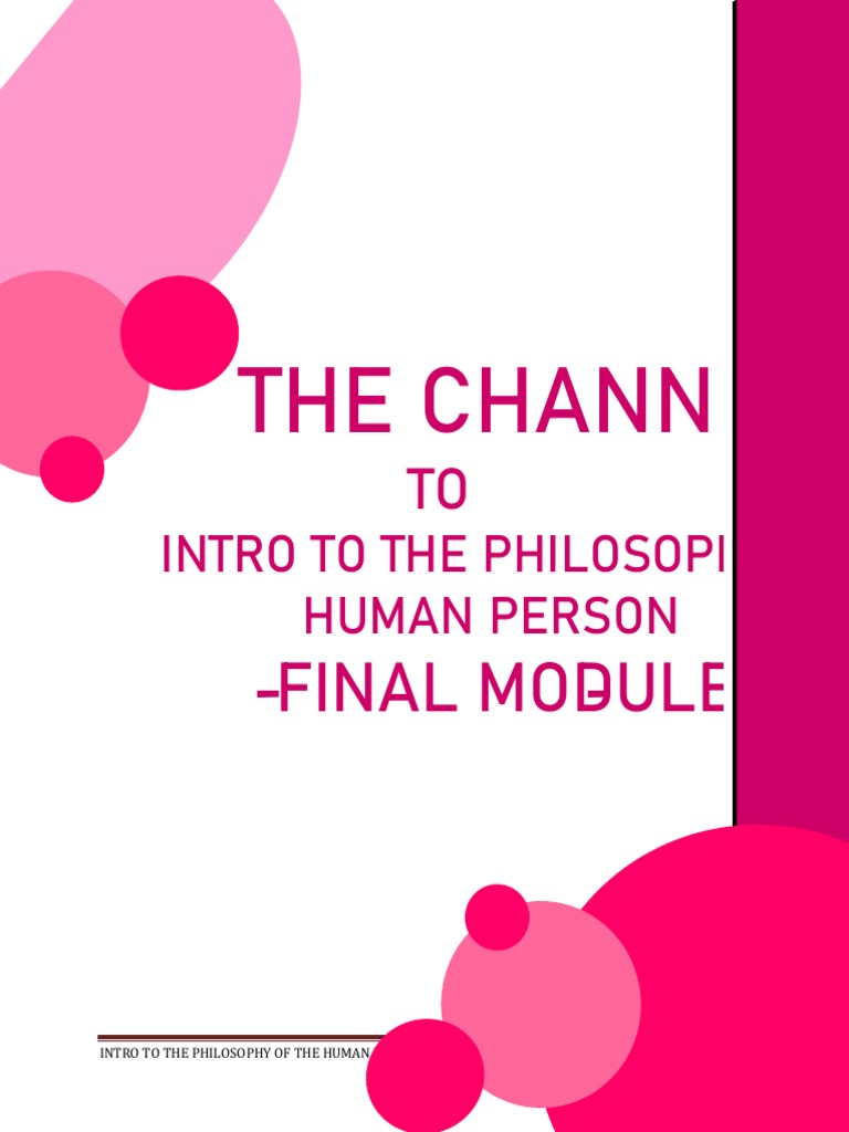 Intro To The Philosophy of The Human Person Final Module | PDF