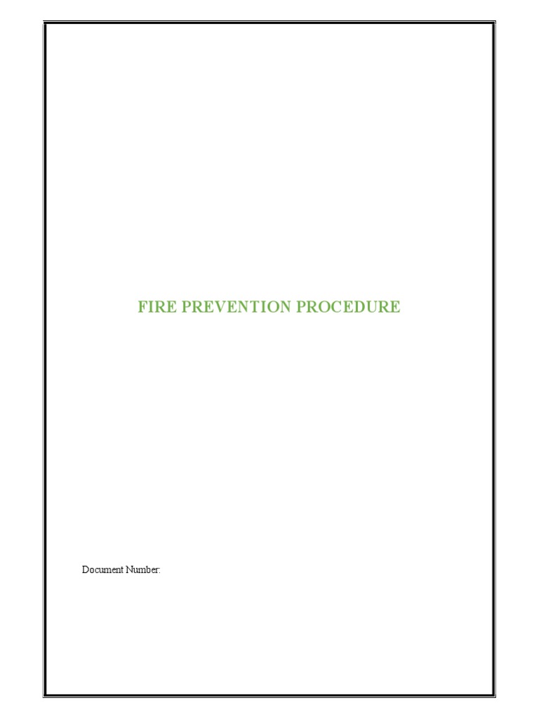 Fire Prevention Procedure | PDF | Fires | Fire Safety
