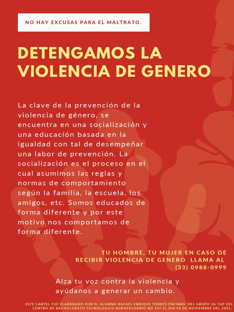 Cartel de Prevencion de La Violencia de Genero | PDF