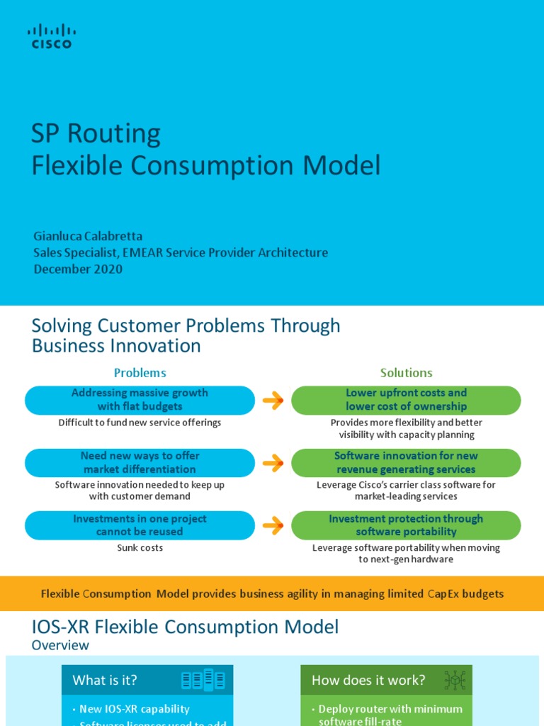 PIW Flexible Consumption Model For Mass Scale Infrastructure Platforms | PDF