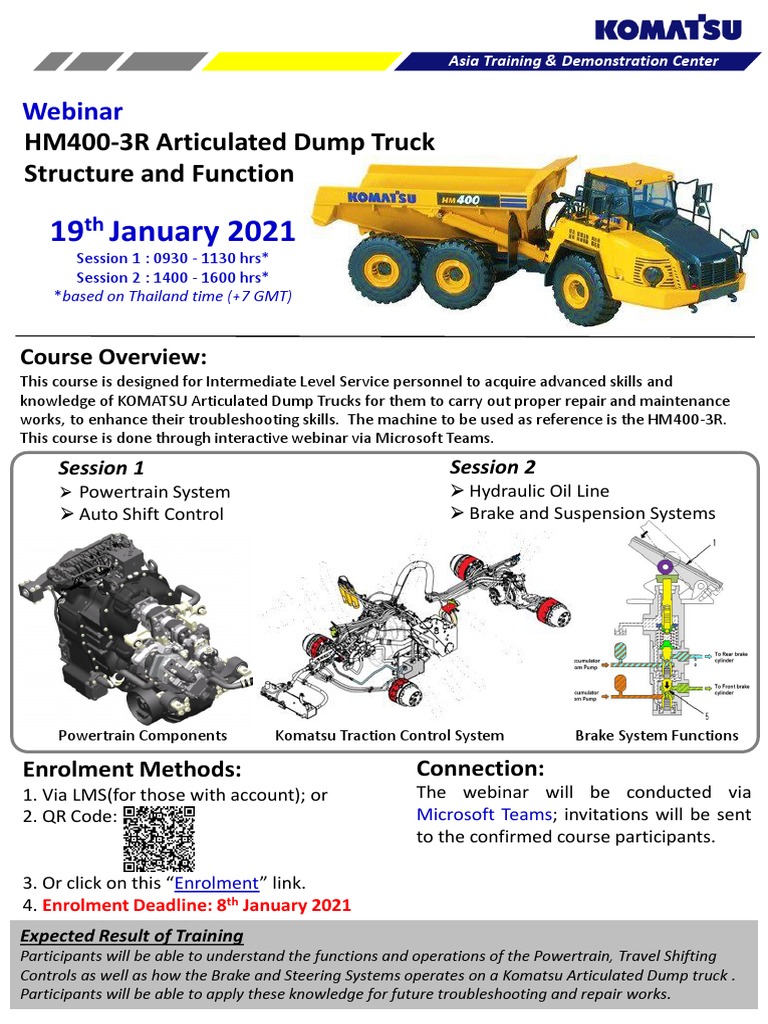 ATDC Webinar - HM400-3R Articulated Dumptruck Structure and Function ...