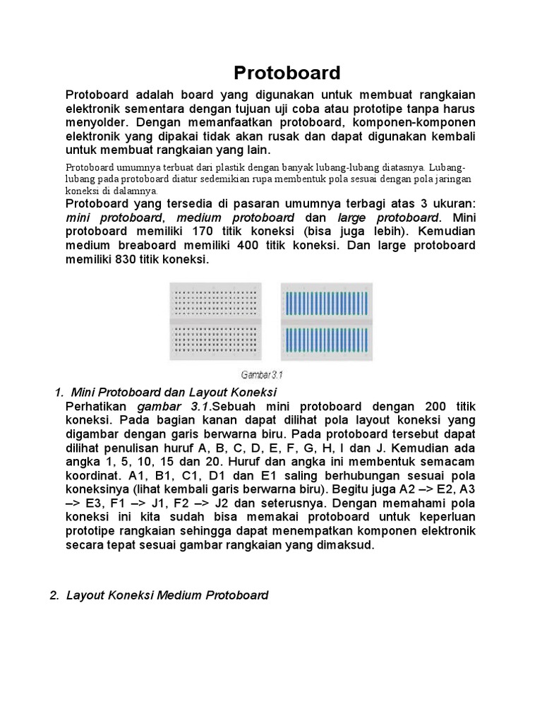 Pengertian Protoboard Pdf