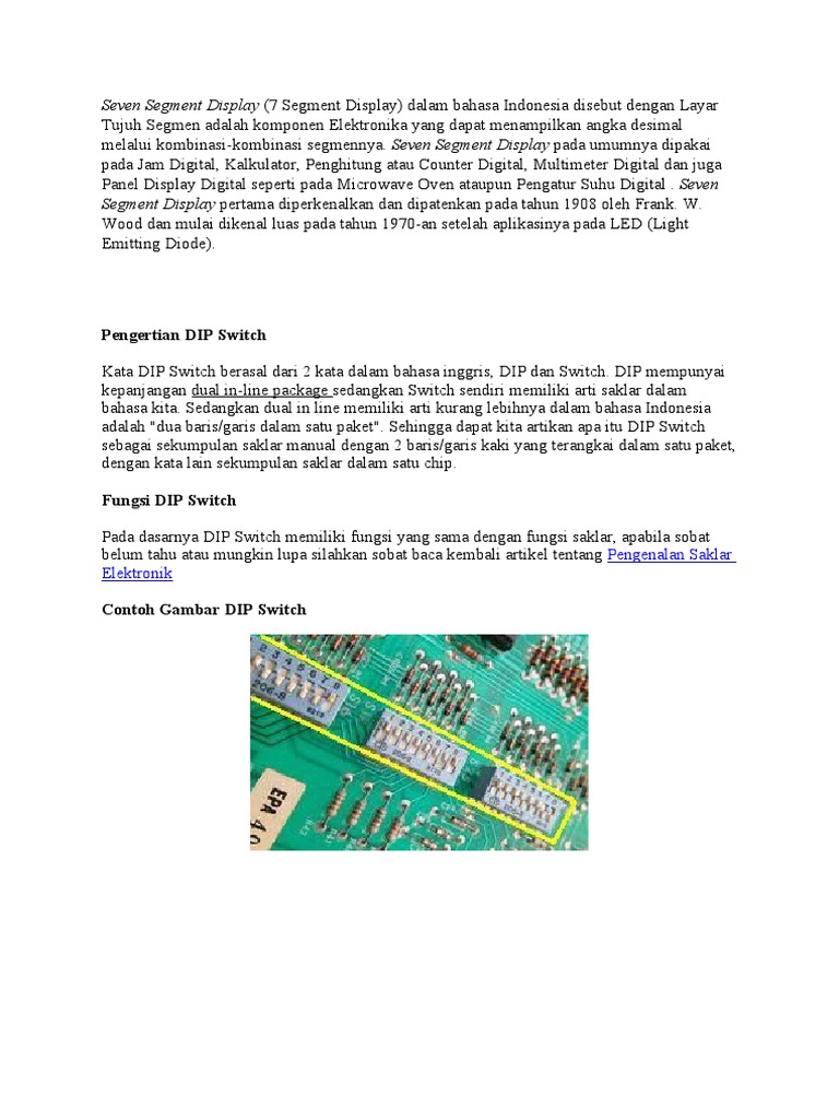 Pengertian Dan Fungsi Macam Macam Komponen | PDF
