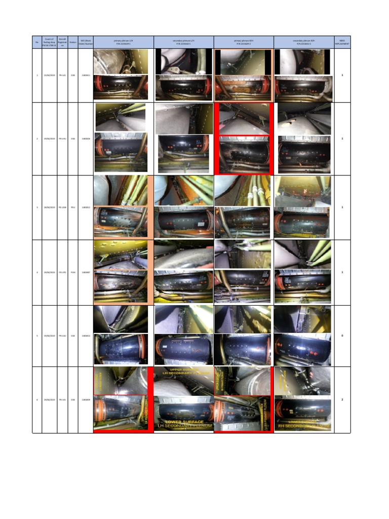 Aircraft Plenum Replacement Log | PDF