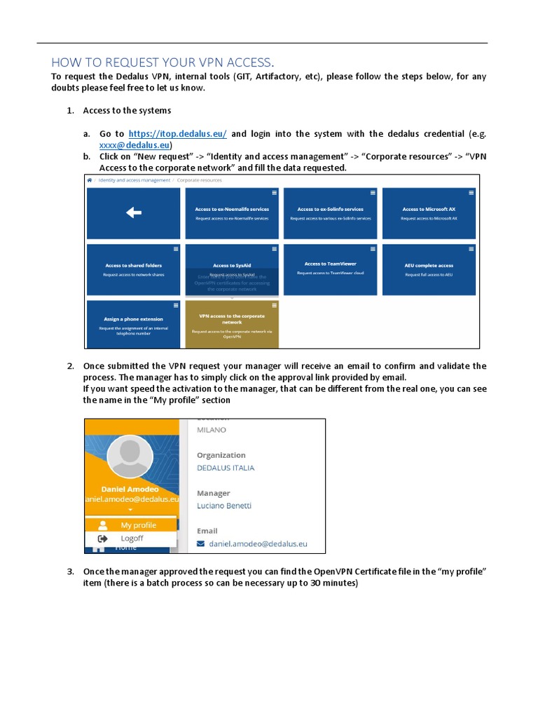 VPN Access Request Guide | PDF | Virtual Private Network | Computer ...