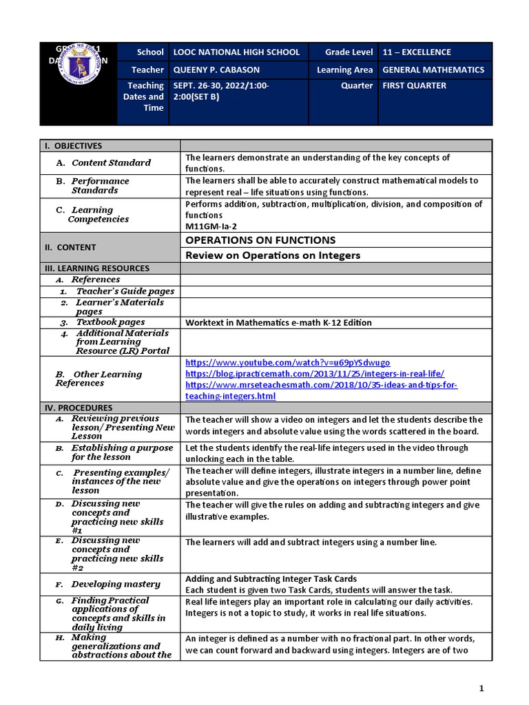Demo Topic Integers | PDF | Integer | Learning