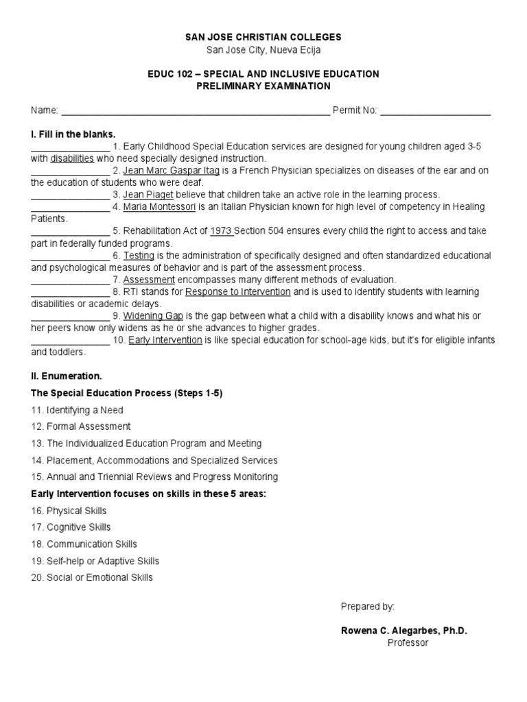 Educ 102- Prelim and Midterm Exam | PDF