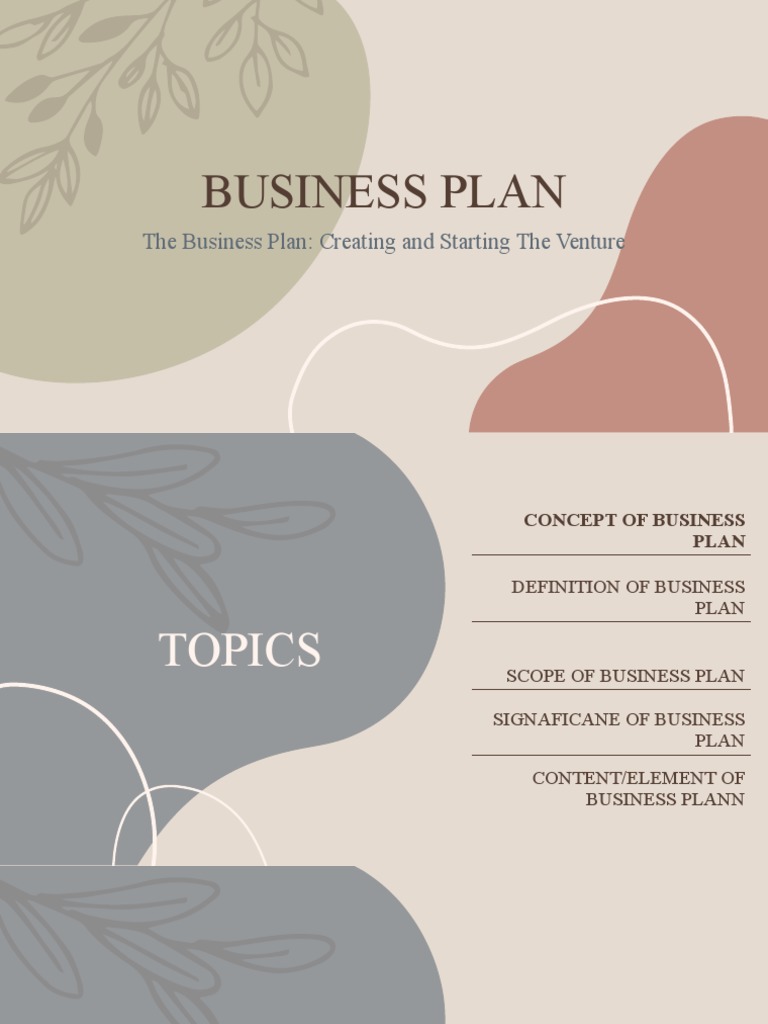 Key Elements of a Business Plan | PDF | Business Plan | Market Segmentation