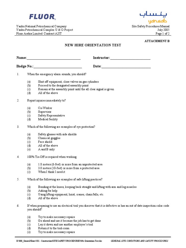 04b Orientation Test | PDF | Technology & Engineering