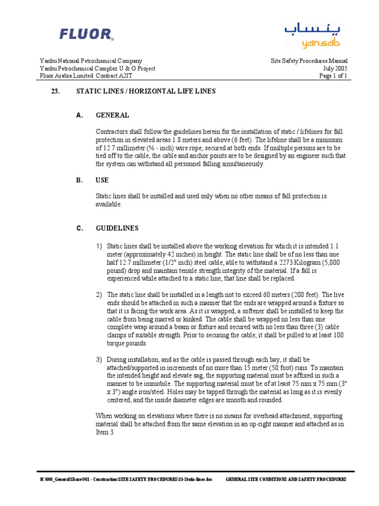 23 Static Lines | PDF