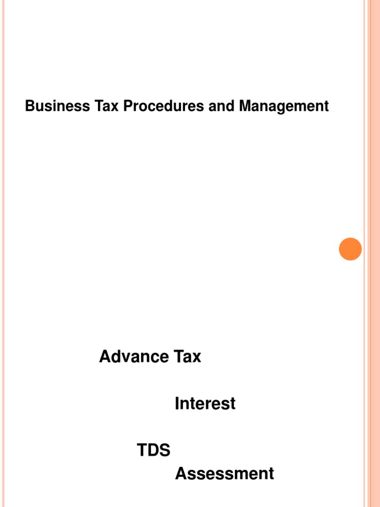 Business Tax Procedures | PDF | Tax Refund | Taxes