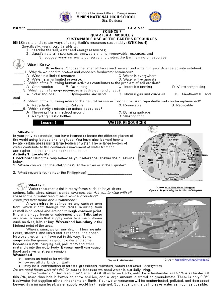 Science7 - Q4 - Module 2 | PDF | Drainage Basin | Soil
