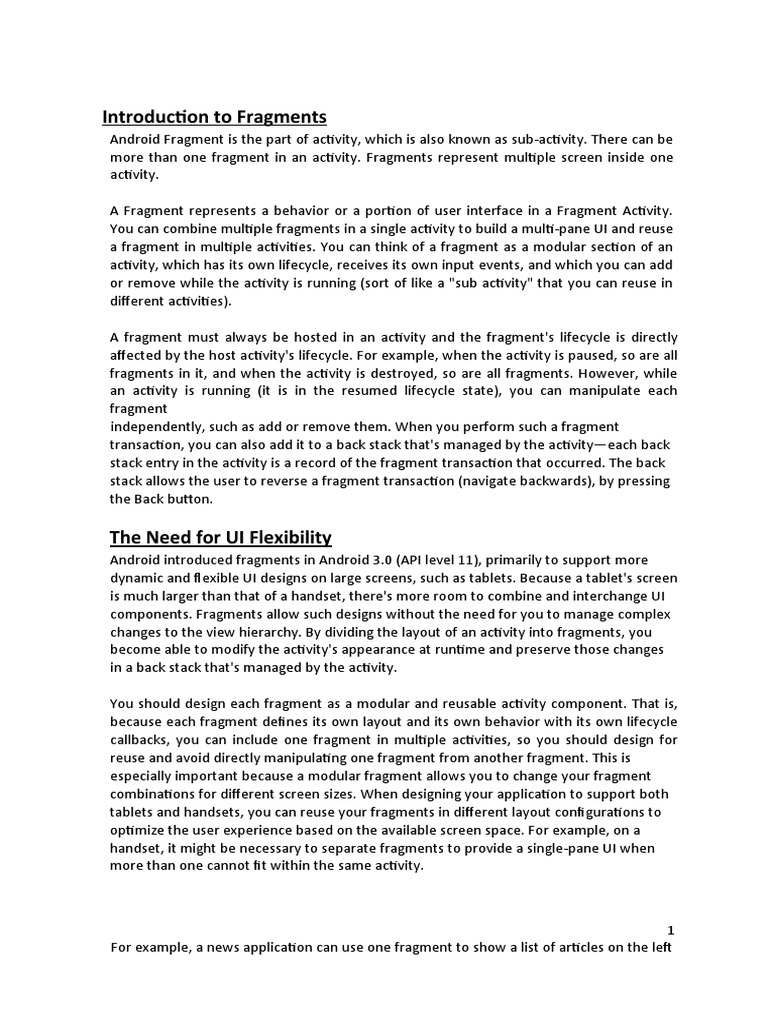 Unit 5 UI Fragments Menus and Dialogs | PDF | Menu (Computing) | Dialog Box