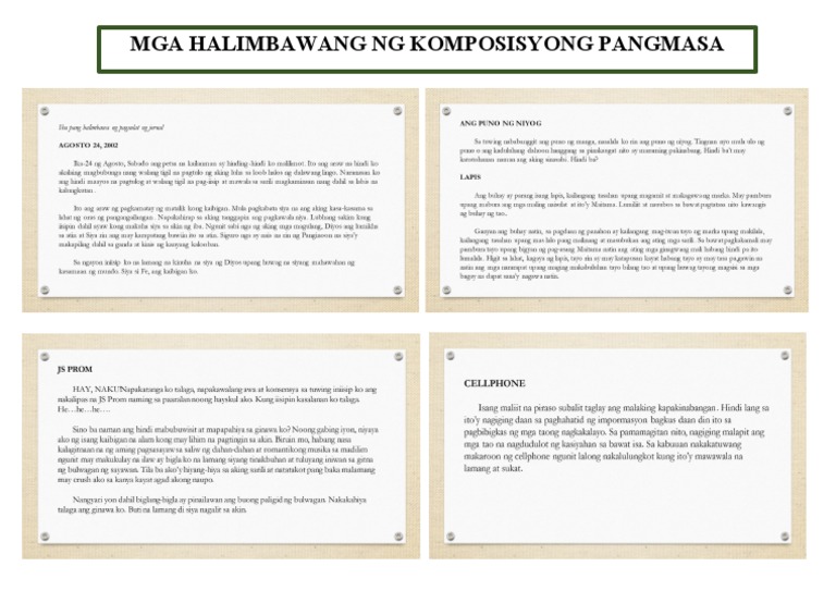 Yunit 6 - Mga Halimbawa NG Komposisyong Pangmasa | PDF