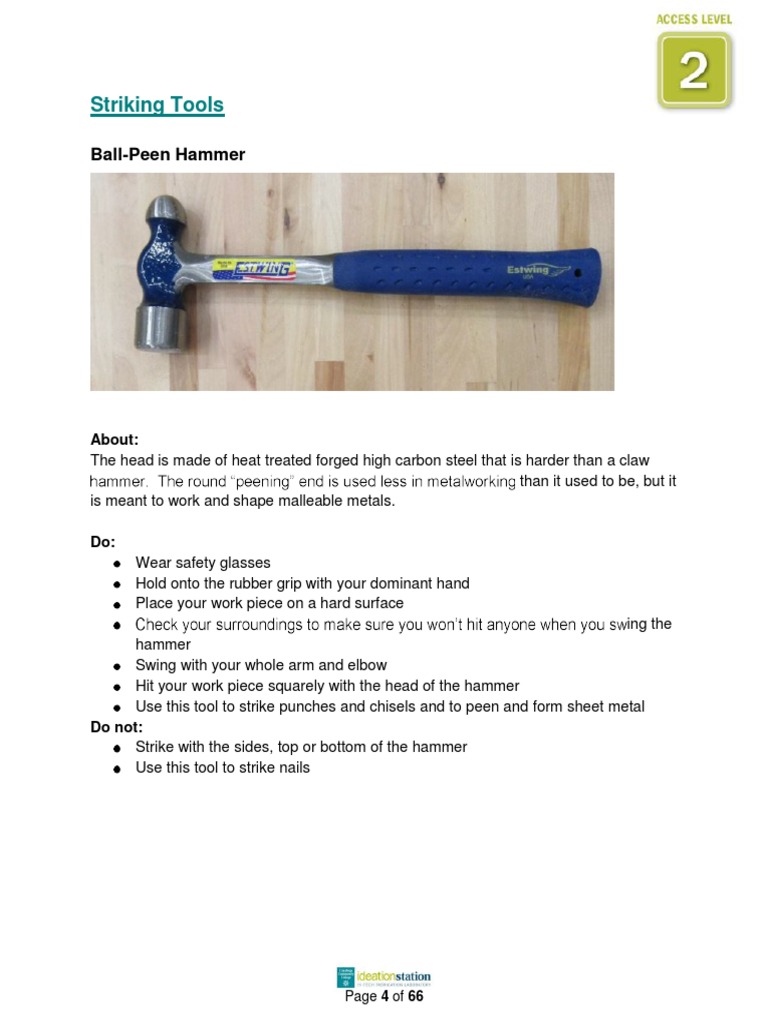 BALL Peen Hammer SOP | PDF