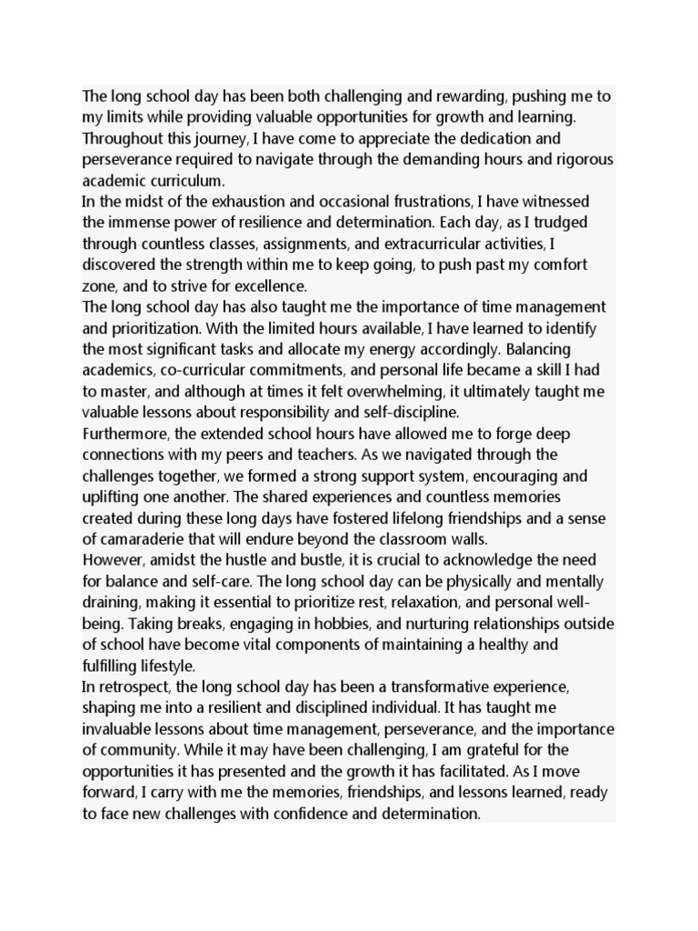 School First Day Reflection | PDF