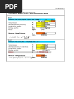 Safe Distance Calculation Hydrotest | PDF | Technology & Engineering