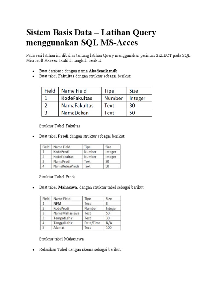 P4 YPW MS Access+SQL | PDF