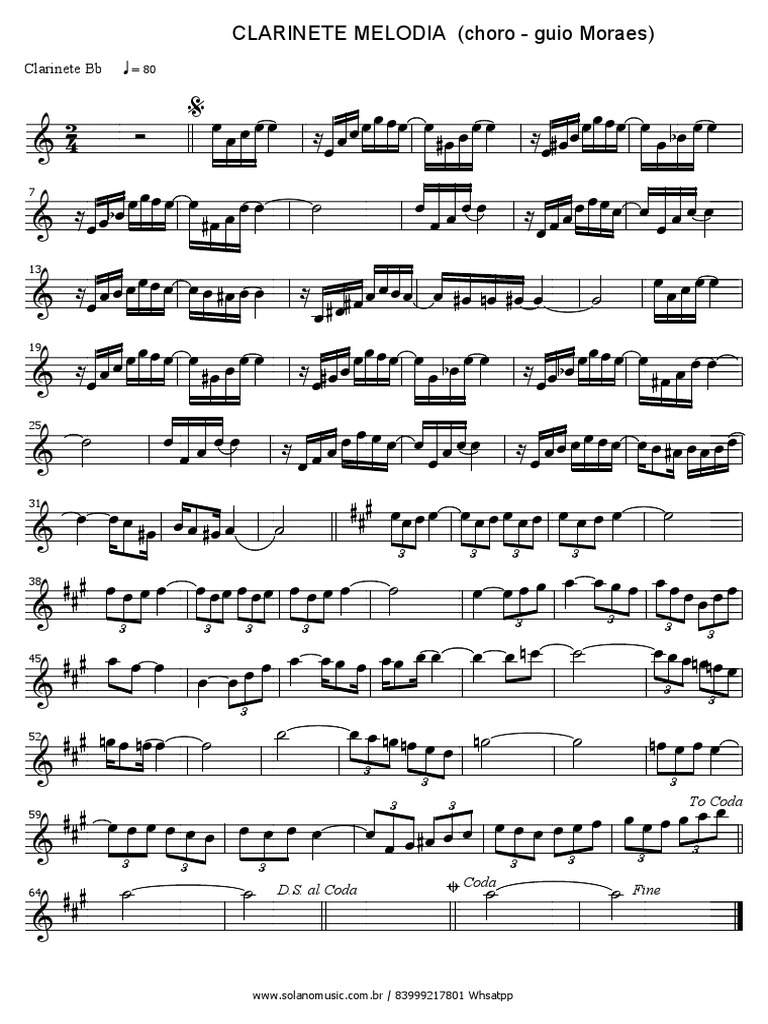 Clarinete Melodia-Sax-Clar-Tromp-Tromb | PDF