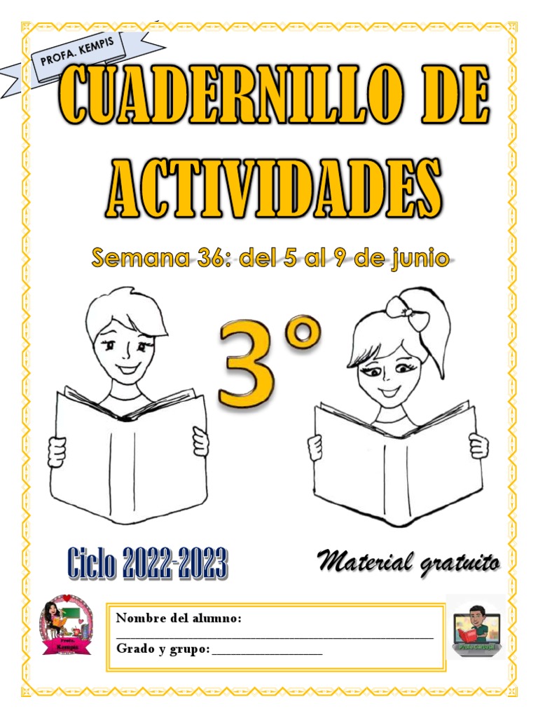 3° S36 Cuadernillo de Actividades (Anexos) Profa Kempis | PDF | Judicaturas | gordo
