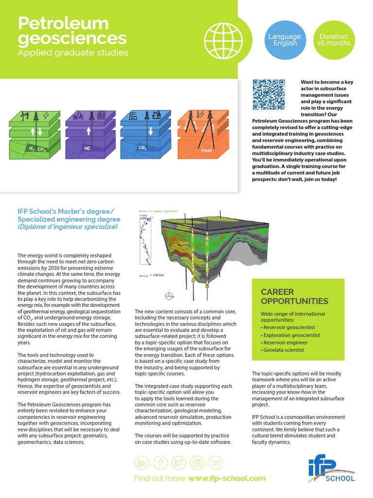 IFP School Petroleum Geosciences Program | PDF | Petroleum Reservoir | Petroleum