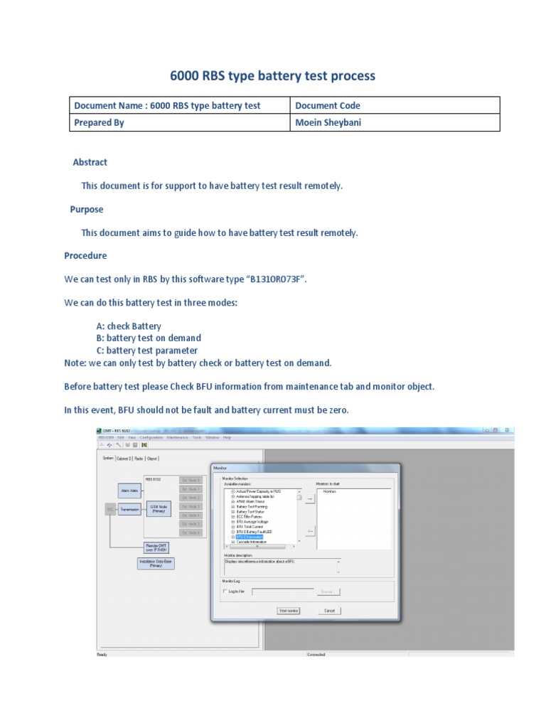 Remote Battery Test Process Guide | PDF | Finance & Money Management ...