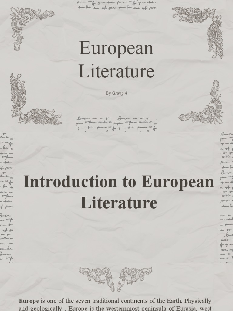 European Literature | PDF | Europe | Bible