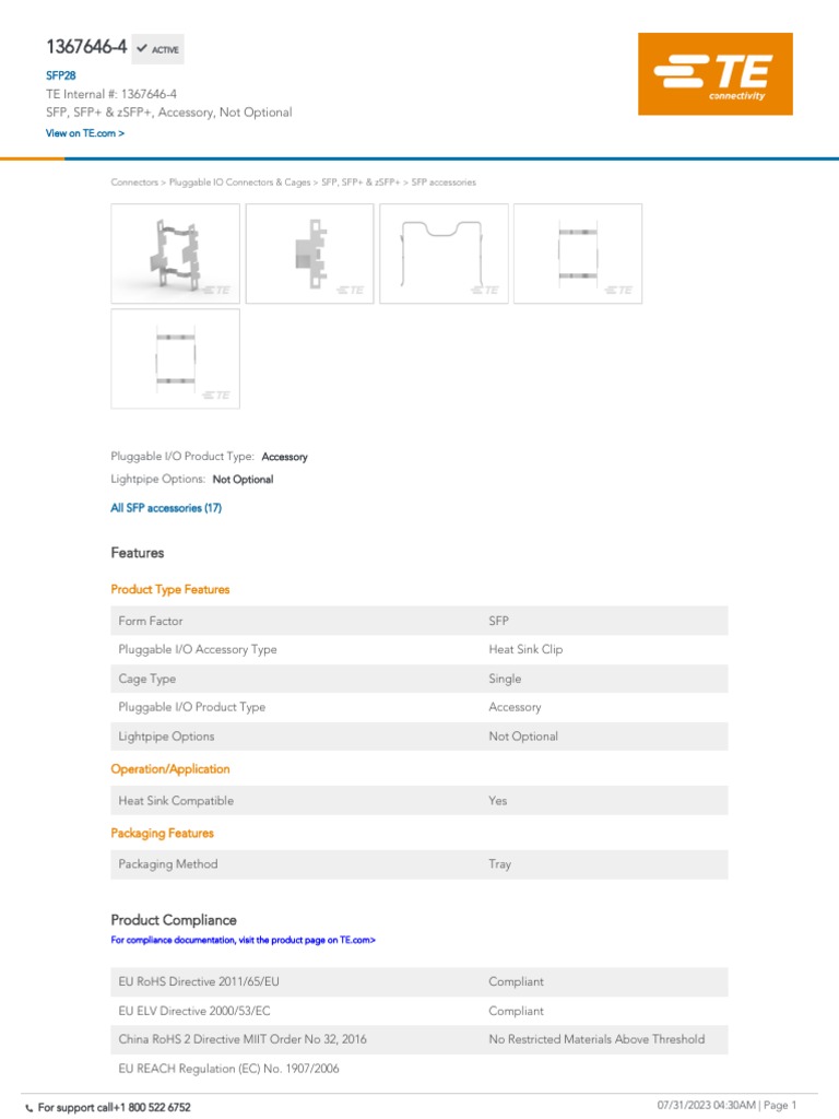 Product 1367646 4.datasheet | PDF | Electronics | Computer Engineering