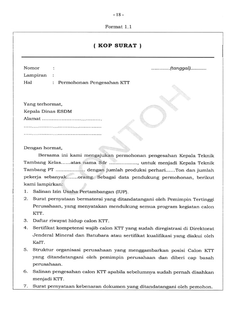 Syarat Permohonan Pengesahan KTT | PDF