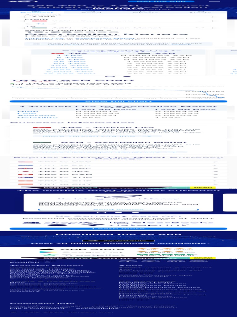 295 TRY To AZN - Turkish Lire To Azerbaijan Manat | PDF | Foreign ...