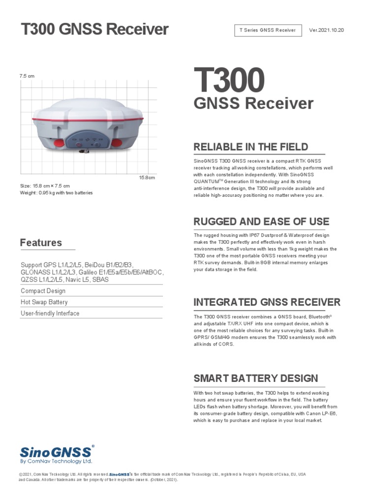 SinoGNSS T300 GNSS Receiver - K8 (HD Version) | PDF | Global Positioning System | Computer ...