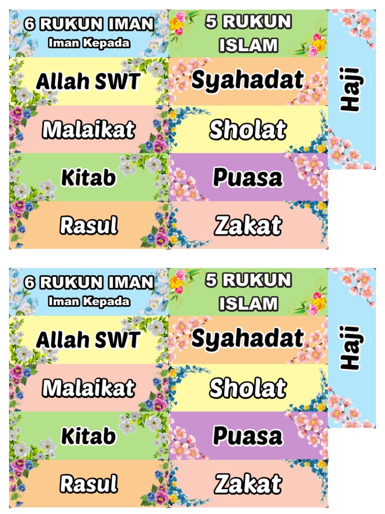 Rukun Iman Ver2 Chromo Cetak 2x | PDF