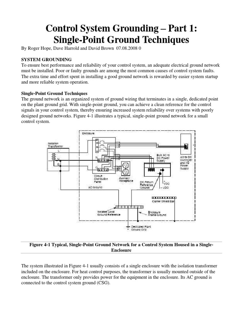 Control System Grounding - Part 1 - Single-Point Ground Techniques ...