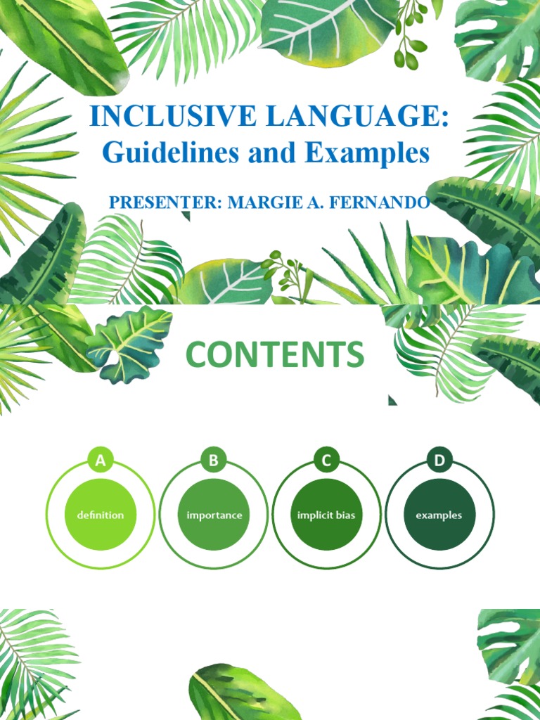 Guidelines To Inclusive Language | PDF | Ageism | Discrimination