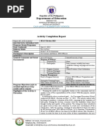 Action Plan For SELG Activities | PDF | Philippines